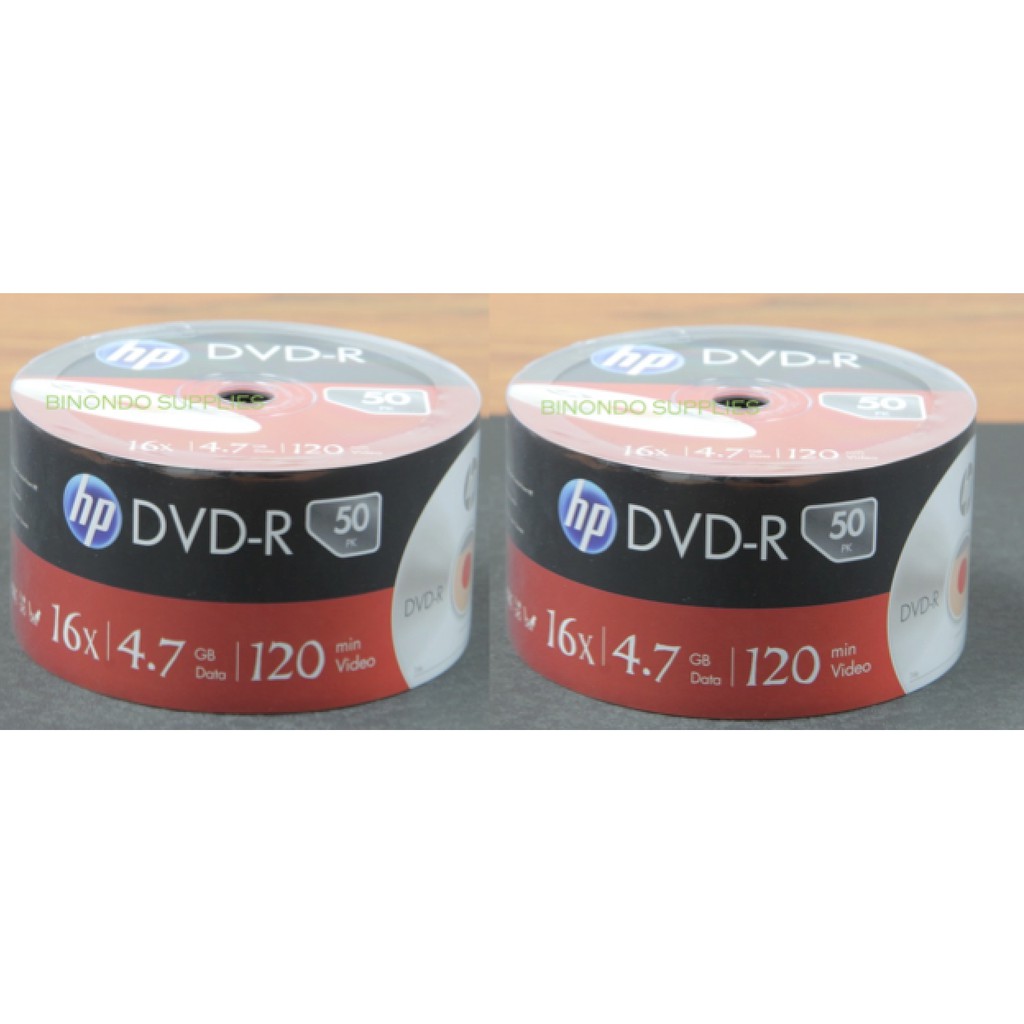 HP DVD-R 4.7GB Blank DVD CD 50 Pieces Pack of 2 | Shopee Philippines