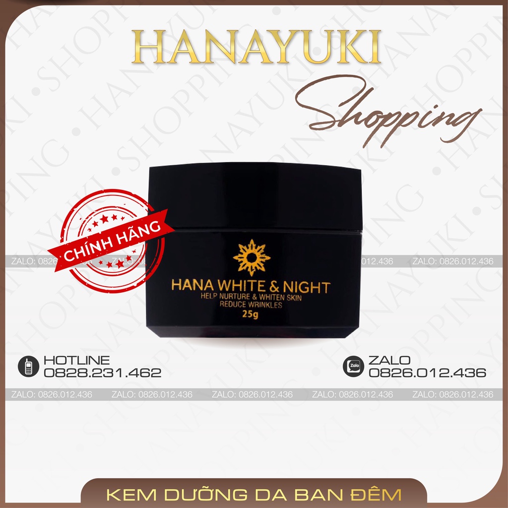 Hanayuki Whitening Night Cream (Type 25g) | Shopee Philippines
