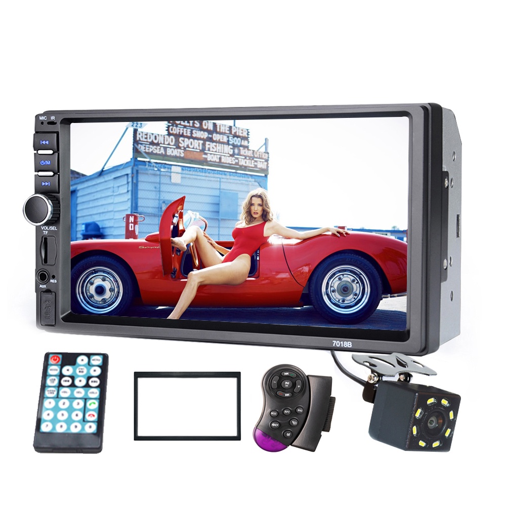 Car 7018B 7"Inch Double 2 DIN Car FM Stereo Radio With Frame Steering ...