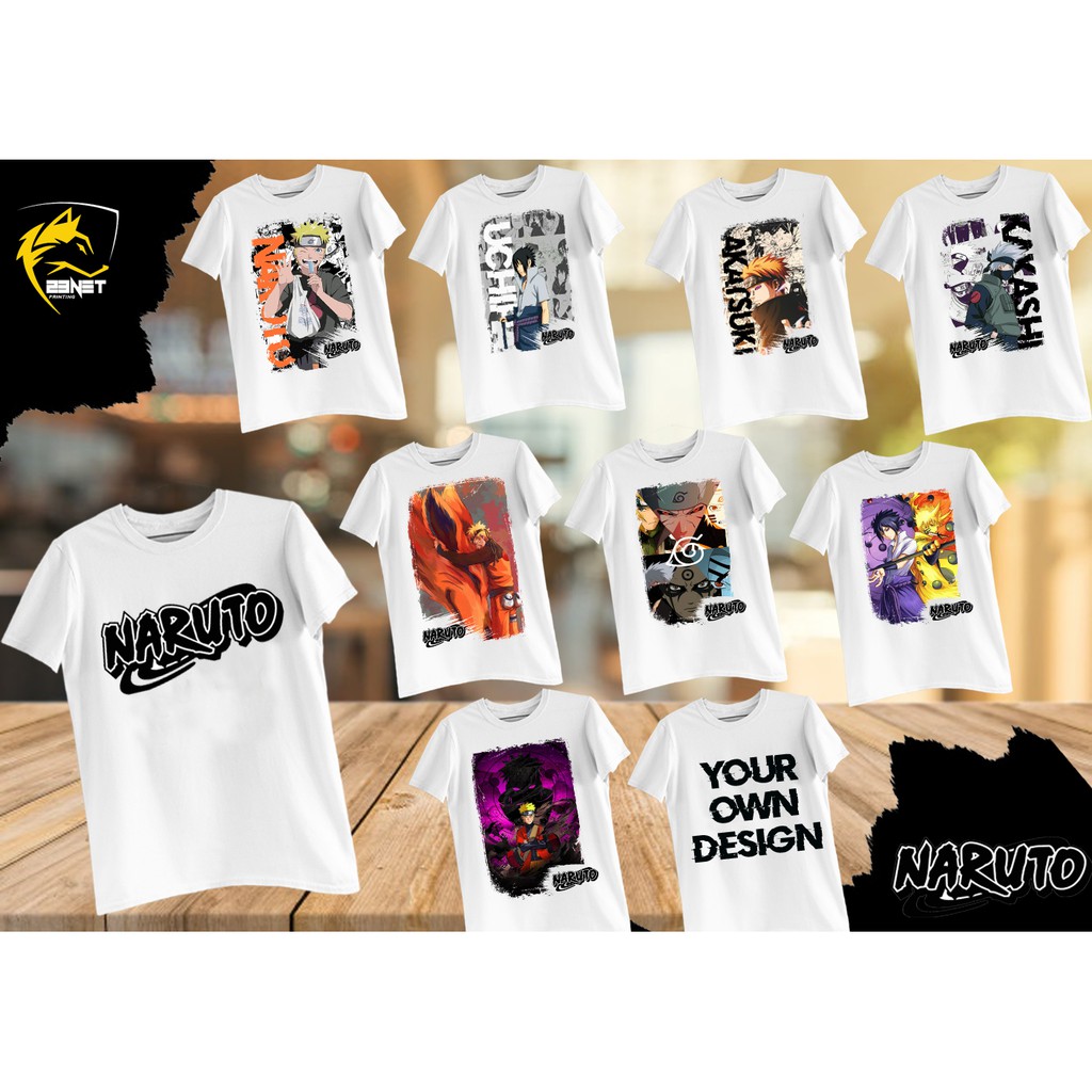 Graphic tee Naruto design ( Sublimation / Customized ) | Shopee Philippines