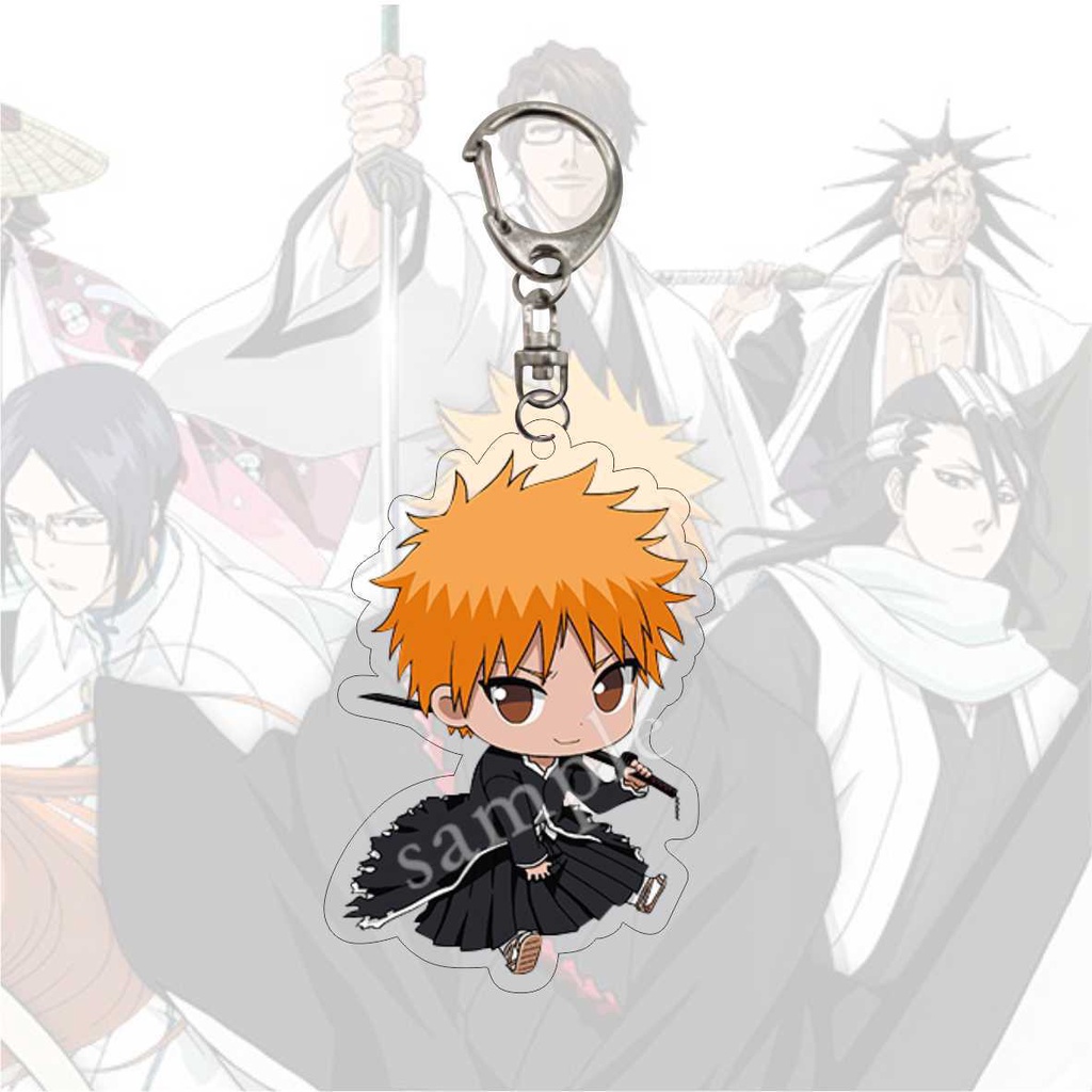 Anime BLEACH Acrylic Keychain Urahara Kisuke Kurosaki Ichigo Kuchiki ...