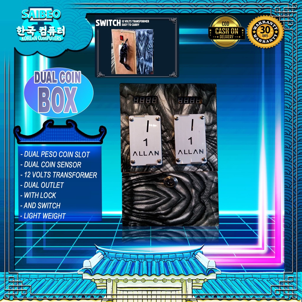 pisonet dual coin box dual digital timer| koreancomputers | Shopee ...