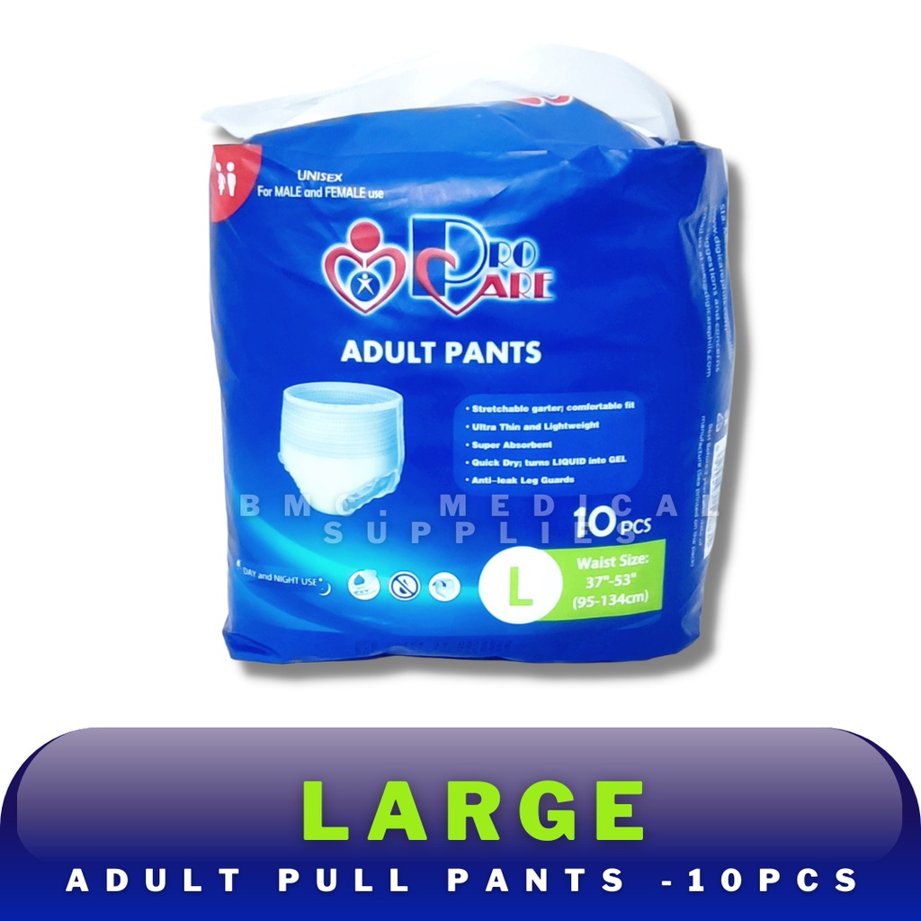 Procare Adult Diaper Pants Pack Of 10s Medium Large X Large Us