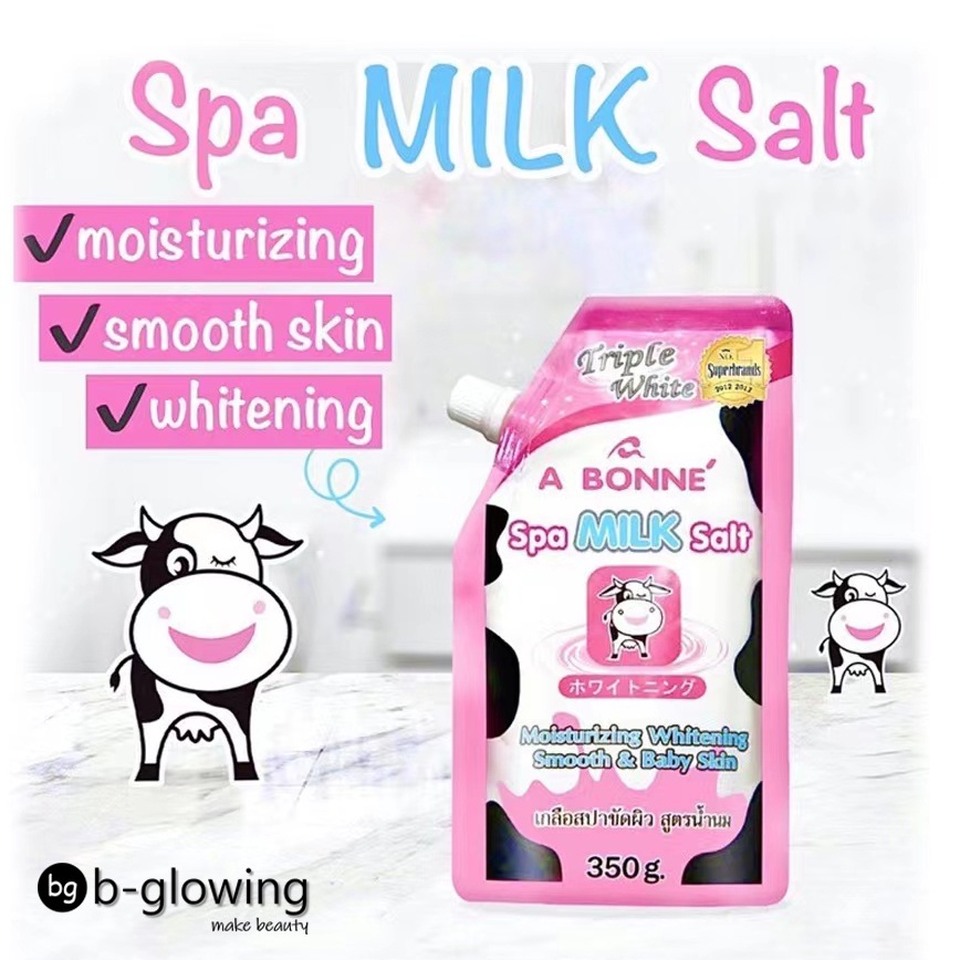 A Bonne Spa Milk Salt Body Scrub Whitening Salt 350g WITHOUT CAP Refill ...
