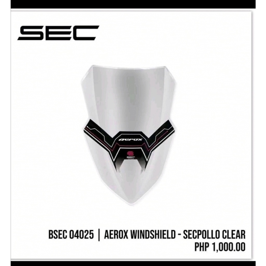 AEROX WIND SHIELD -SEC APOLLO CLEAR | Shopee Philippines