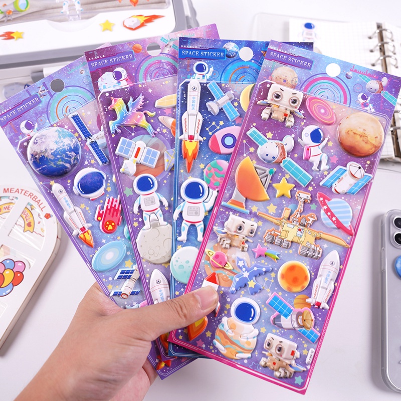 Fantastic Space Travel Astronaut 3D Puffy Stickers Scrapbooking Diy ...