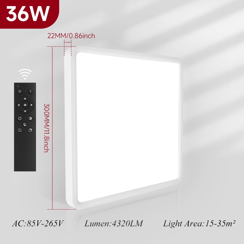 CANMEIJIA LED Square Ceiling Light 220v Dimmable Indoor Modern Lights ...