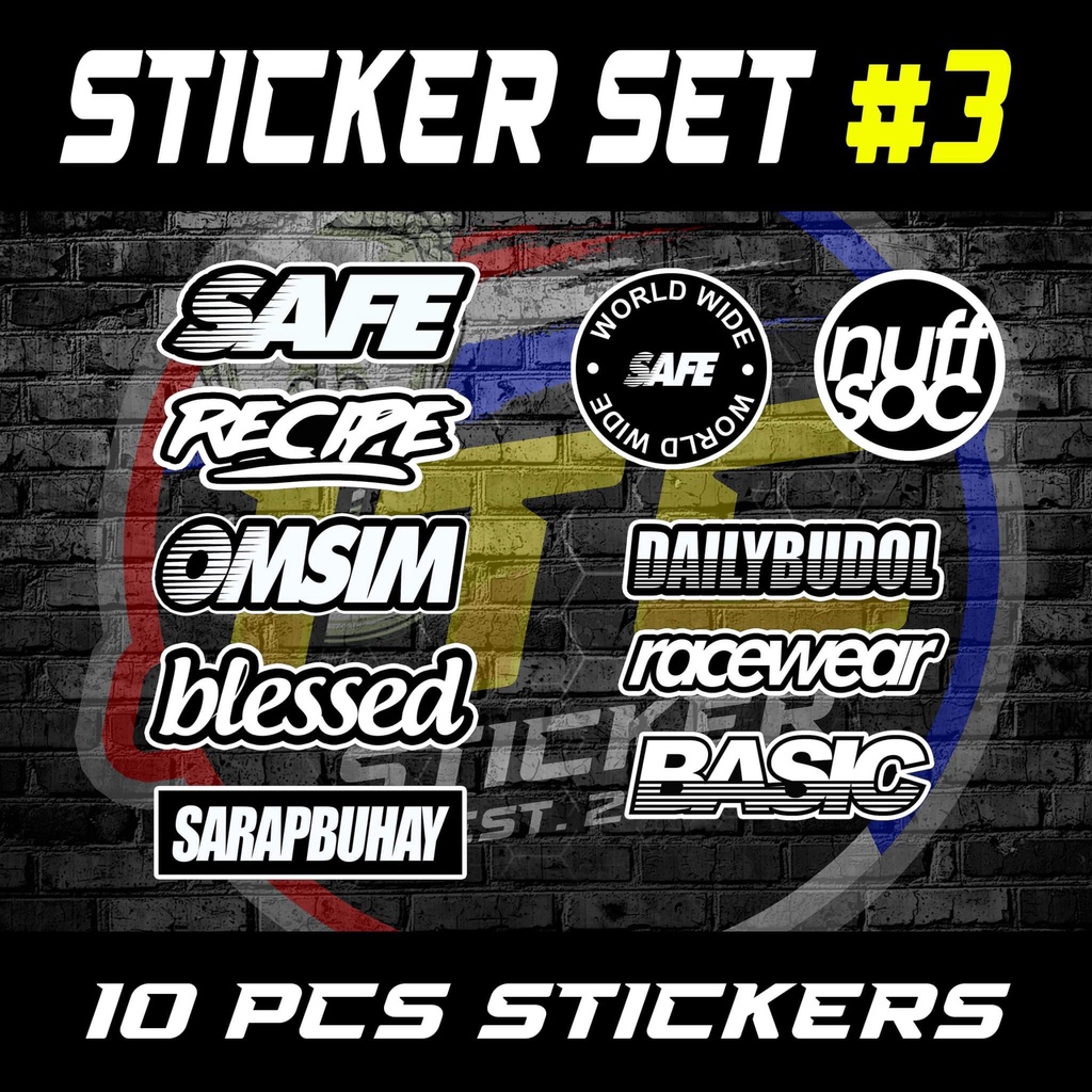 Sticker Set #3 Glossy SAfe Nuffsaid Omsim Basic Recipe Logo | Shopee ...