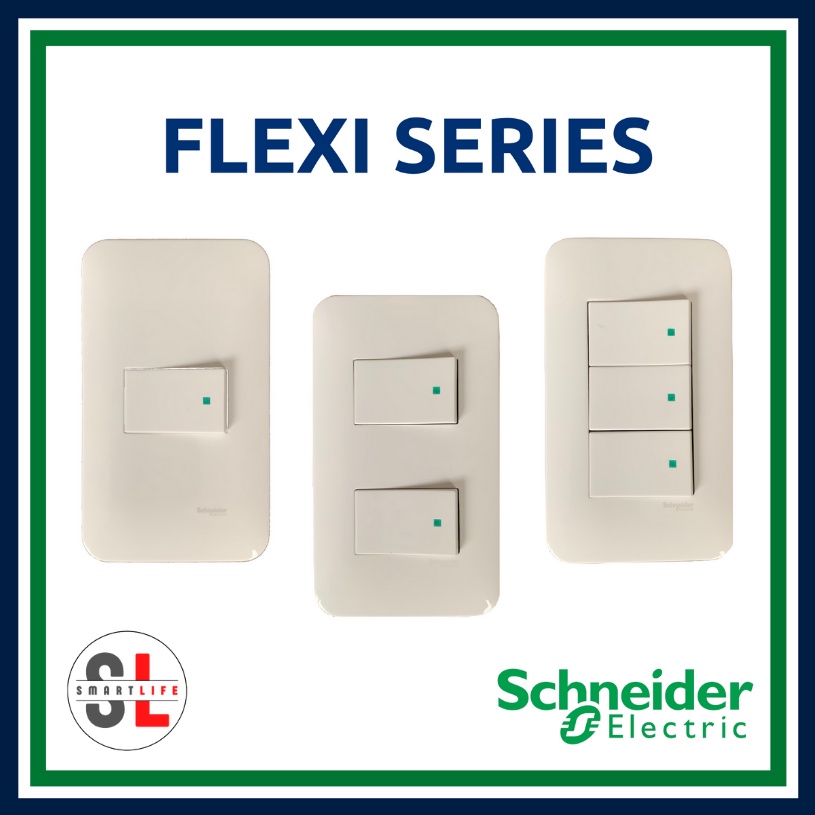 Schneider Flexi 16A 1/2/3 Gang Single Switch Module 1 or 2 Way Light ...