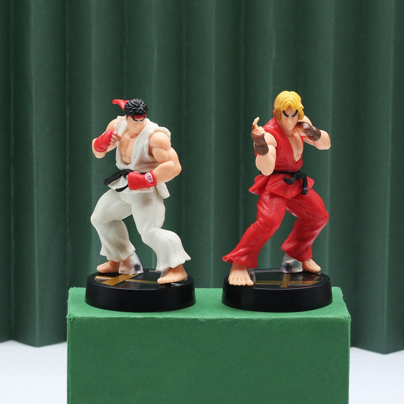 Kawaii Street Fighter Game Anime Action Figure PVC Toys 10cm Cute Ken ...