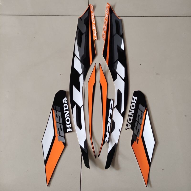 Honda click orange 125/150 stock decals 2021 model | Shopee Philippines