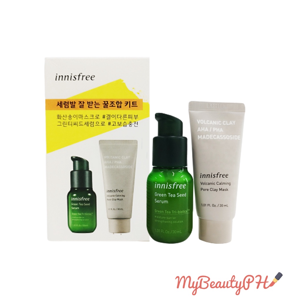 Innisfree Green Tea Seed serum and Calming Mask Duo Kit / Set - 30ml ...
