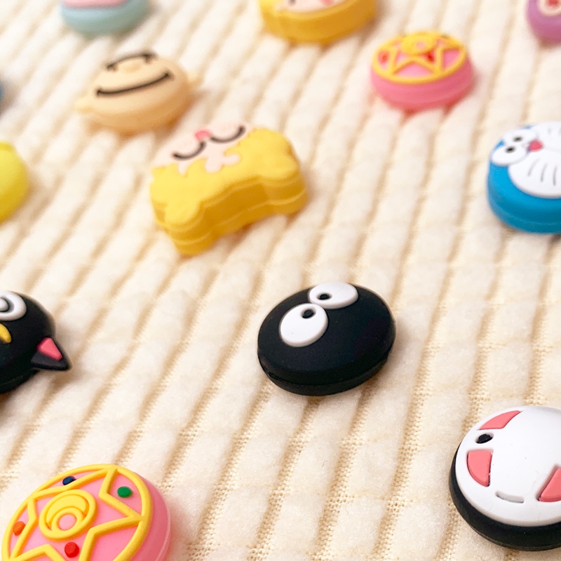 Cute Doraemon No Face Man Switch OLED Thumbstick Joycon Joystick Grip ...