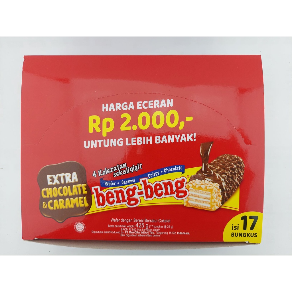 Beng BENG WAFER BOX CONTENTS 17 X 25 GR BENG BENG 2000 | Shopee Philippines