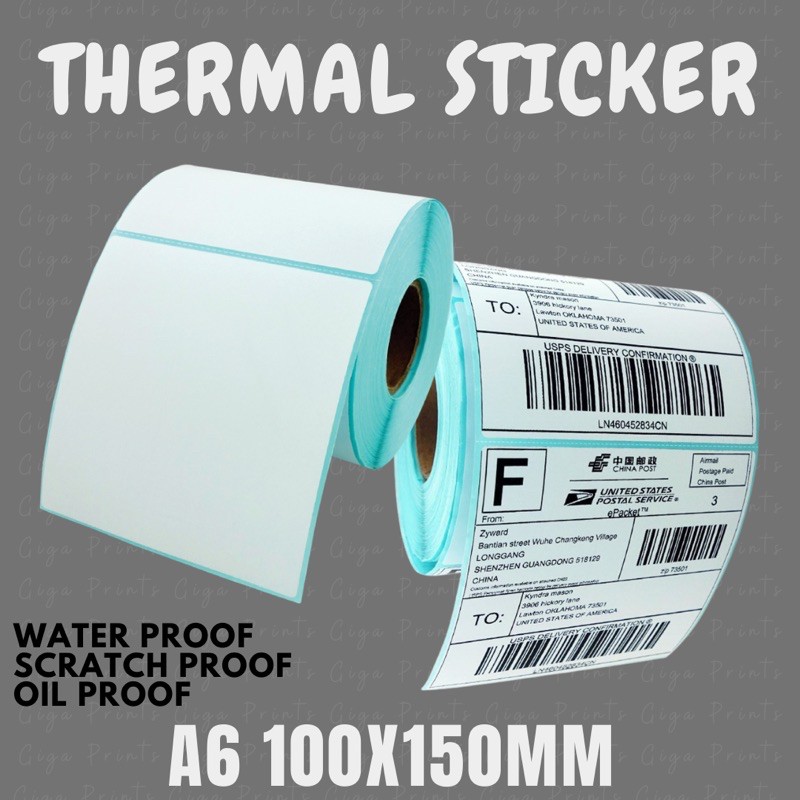 Thermal Sticker Paper For Airwaybill AWB / A6 100 x 150mm (premium blue ...