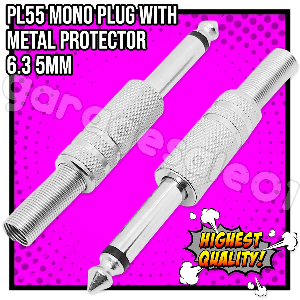 PL55 6.35mm Audio Plug Connector 1/4 Inch Male Plug Mono Jack ...