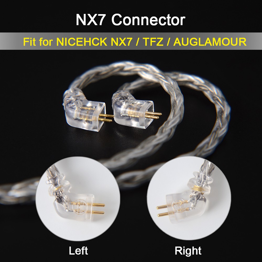 NICEHCK C16-4 16 Core Silver Plated Cable MMCX/2Pin/QDC/NX7 Pin Earphone Upgrade Cable For KZ ...
