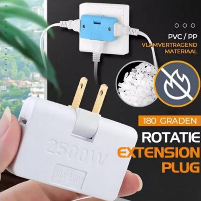 Rotatable Socket Converter 2500W Extension Plug Multi-Plug Mini Ultra ...