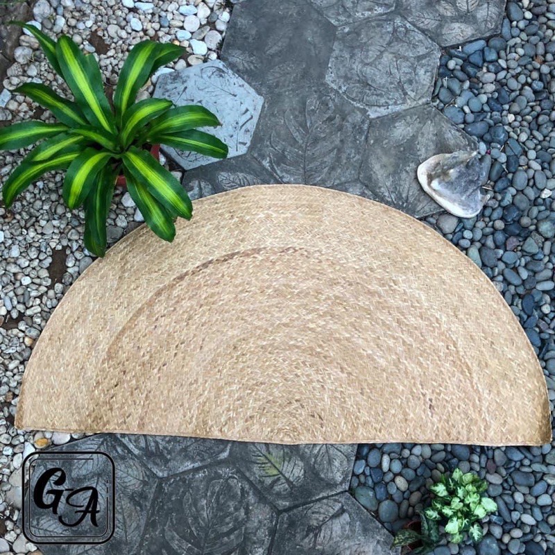 Half Round Smoke Rumba sabatan Buri Carpet - Natural material | Shopee ...