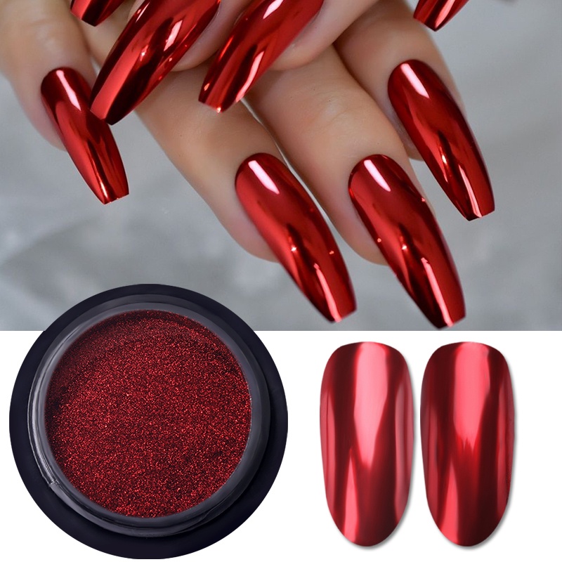 Metal Nail Mirror Glitter Powder Neon Pearl Pigment Dust Shiny Gold ...