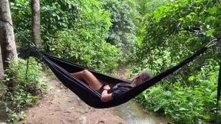 RepmaK Heavy Duty Cocoon-type Hammock / Outdoor hammock with carab and ...