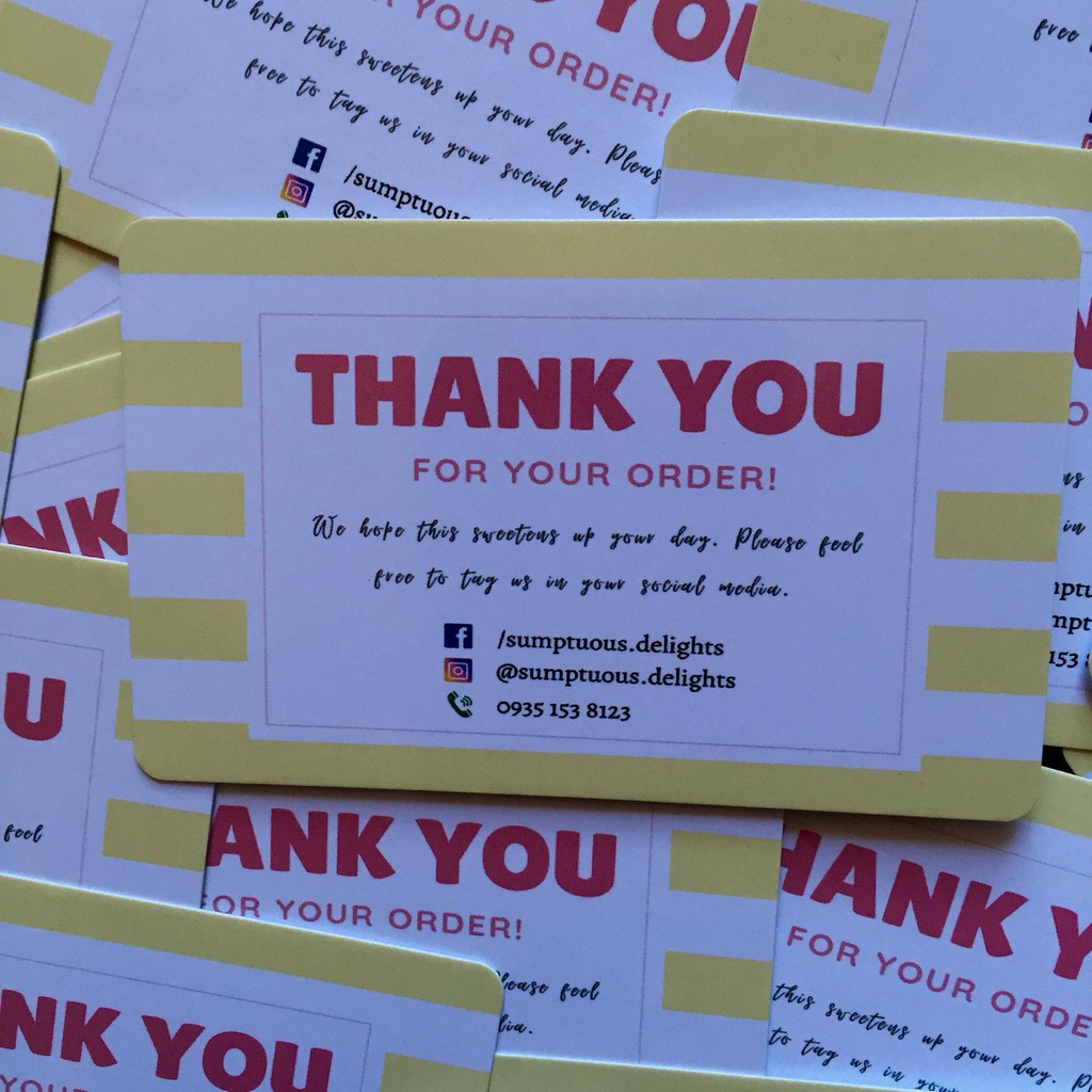 PRM ATM SIZE THANK YOU / CALLING CARDS (GLOSSY , 300GSM, FRONT PRINT ND ...