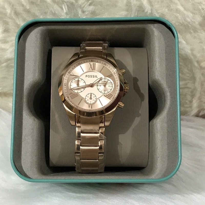 Fossil Modern Courier Midsize Chronograph Rose Gold-Tone Stainless ...