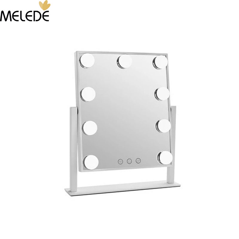 MELEDE LED 9 Bulb Mirror Vanity MirrorVanity Light 3 Color Makeup ...