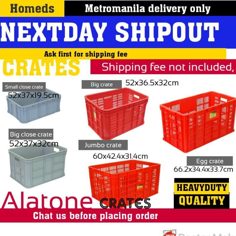 alatone heavy duty crates ES | Shopee Philippines