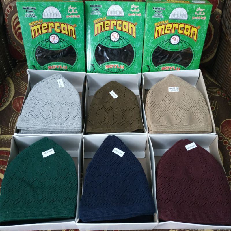 Mercan [Sale] Songkok Knitted Hajj Caps, Souvenirs For Hajj Umrah ...