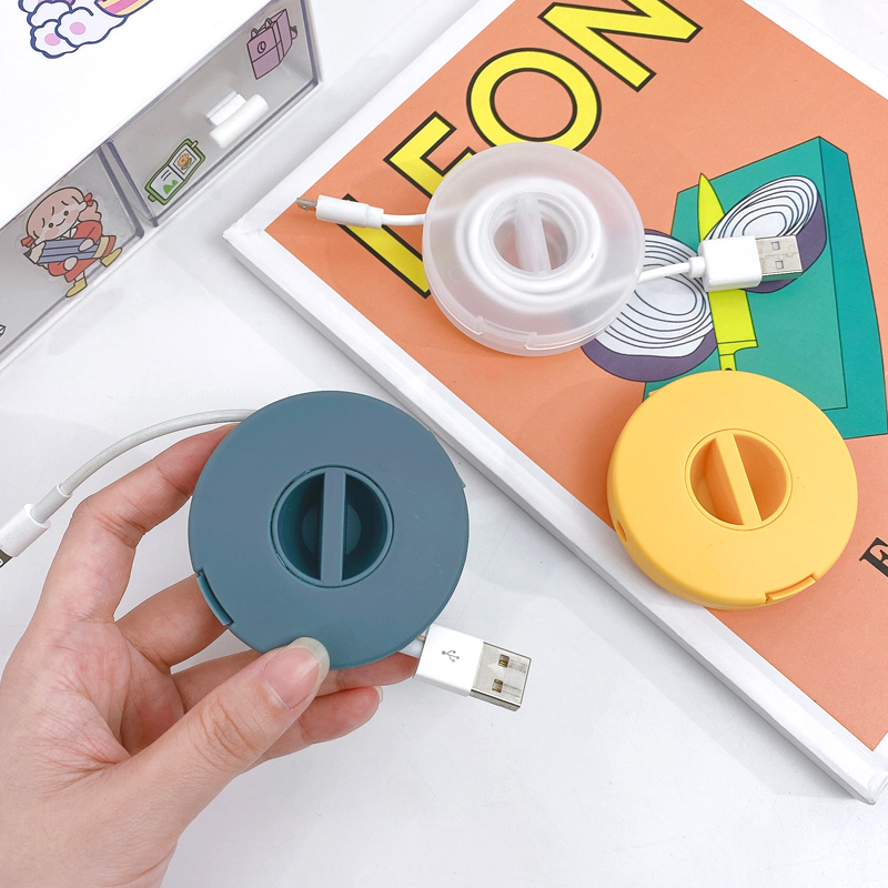 Portable Round USB Cable Winder / Small Cable Organizer / Rotatable ...