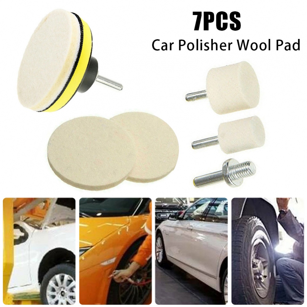 DHEART~7PCS Polishing Pad Kit For Car Polisher Wool Padremoving The ...