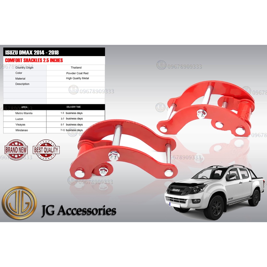 ISUZU D-MAX/DMAX 2014-2018 REAR SHACKELS 2.5INCH/REAR SHACKELS/REAR ...