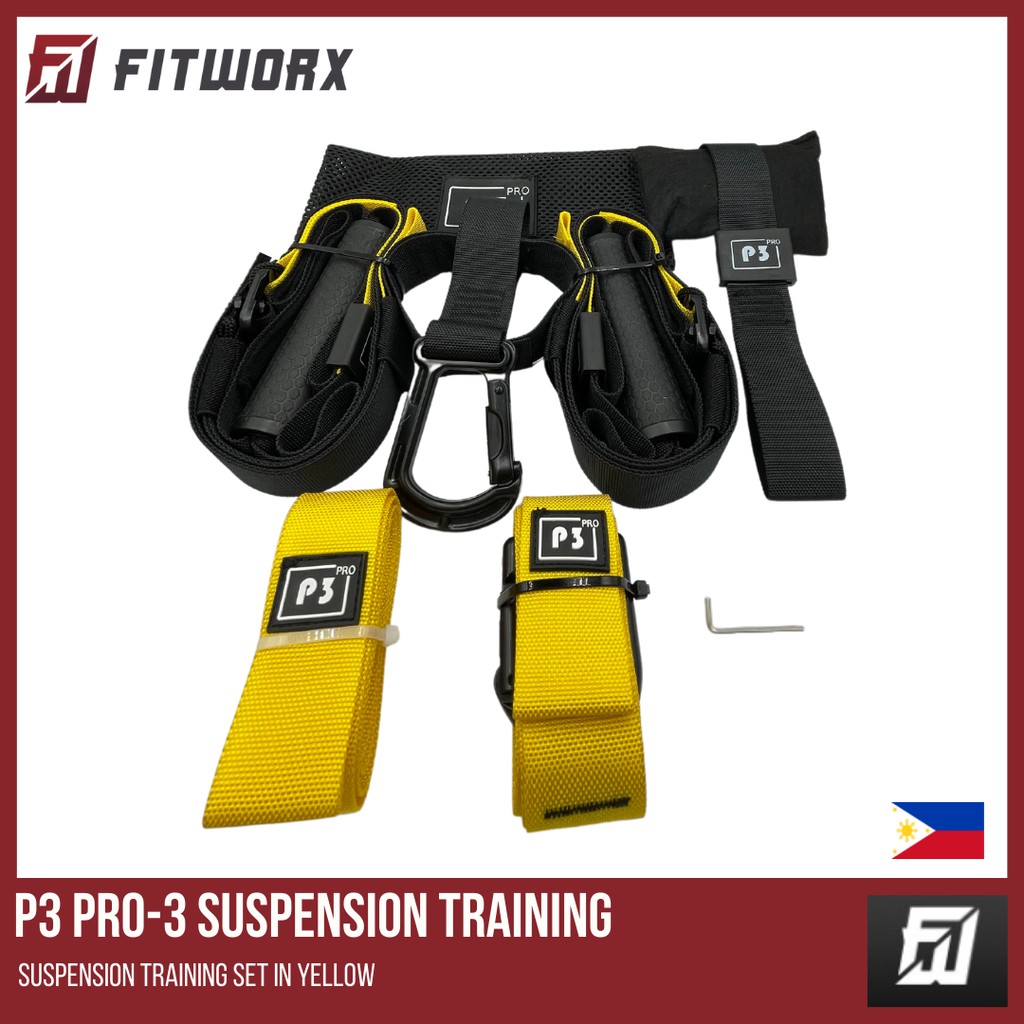 P3 PRO3 Fitness Suspension Home Trainer System Exercise Strap TRX ...