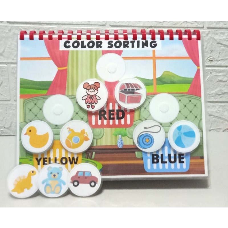 Color Sorting Laminated Interactive Busy Book Binder Activity | Shopee ...