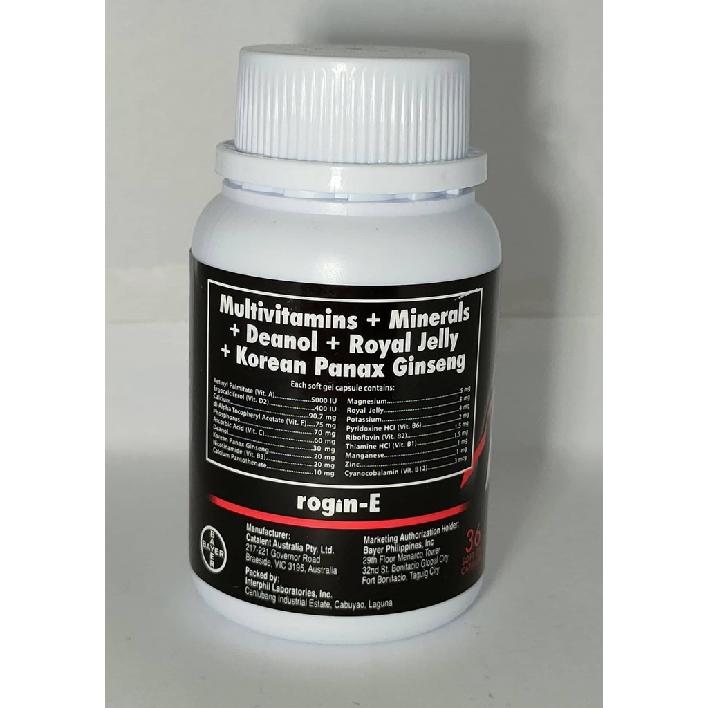 Rogin E Multivitamins and Minerals + Royal Jelly + Korean Panax Ginseng ...