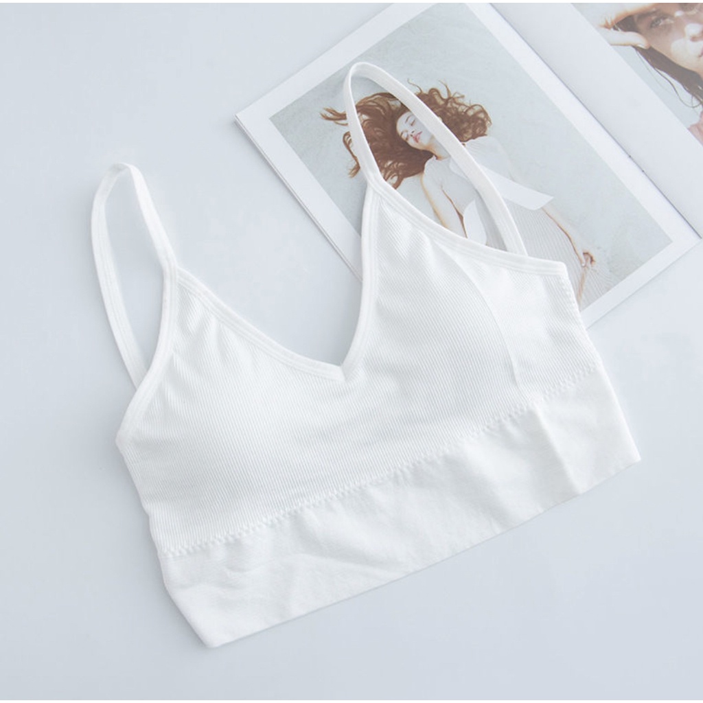 Korean U Back bra New Backless Bralette Fashion Push Up Bra | Shopee ...