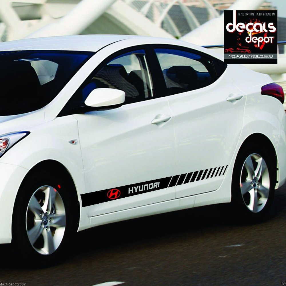 List side sticker hyundai sticker hyundai Car sticker hyundai body ...