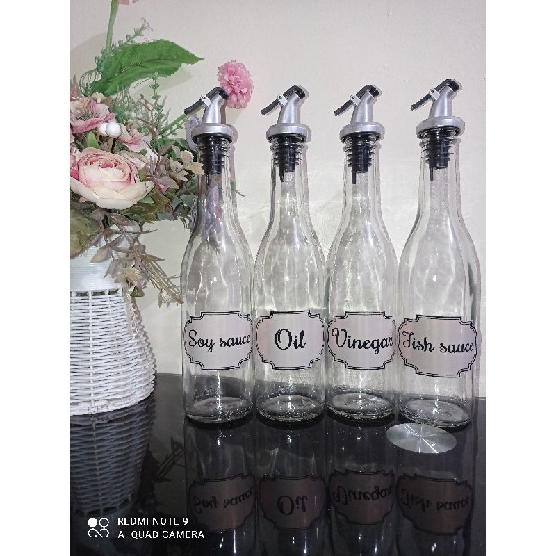 BOTTLE for condiments 375ml / 4 BOTTLES / GOLD LABEL / WATERPROOF ...