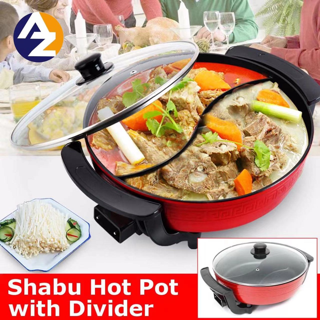 AZ ELECTRIC DOUBLE FLAVOR SHABU-SHABU COOKING POT 32CM | Shopee Philippines