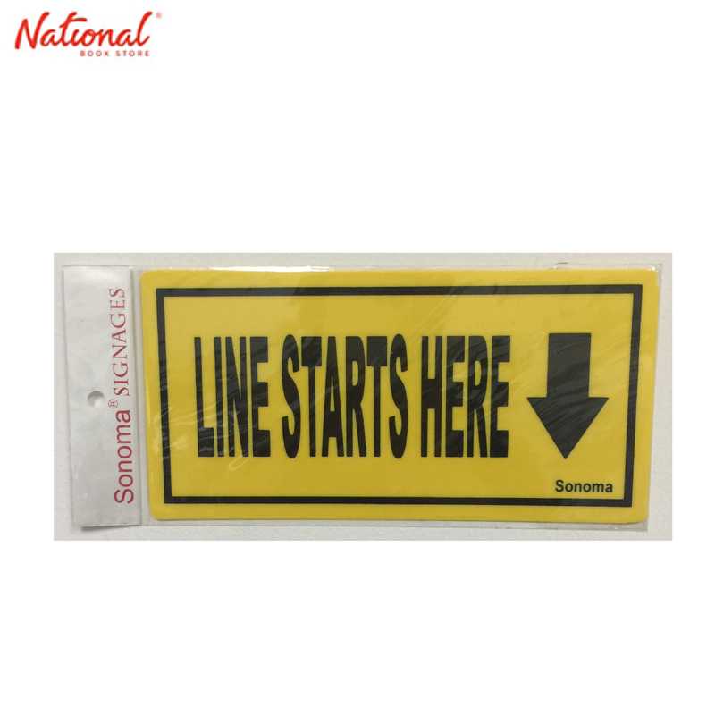 Sonoma Signage 4X8 Inches Yellow Start Here - Office - Business ...