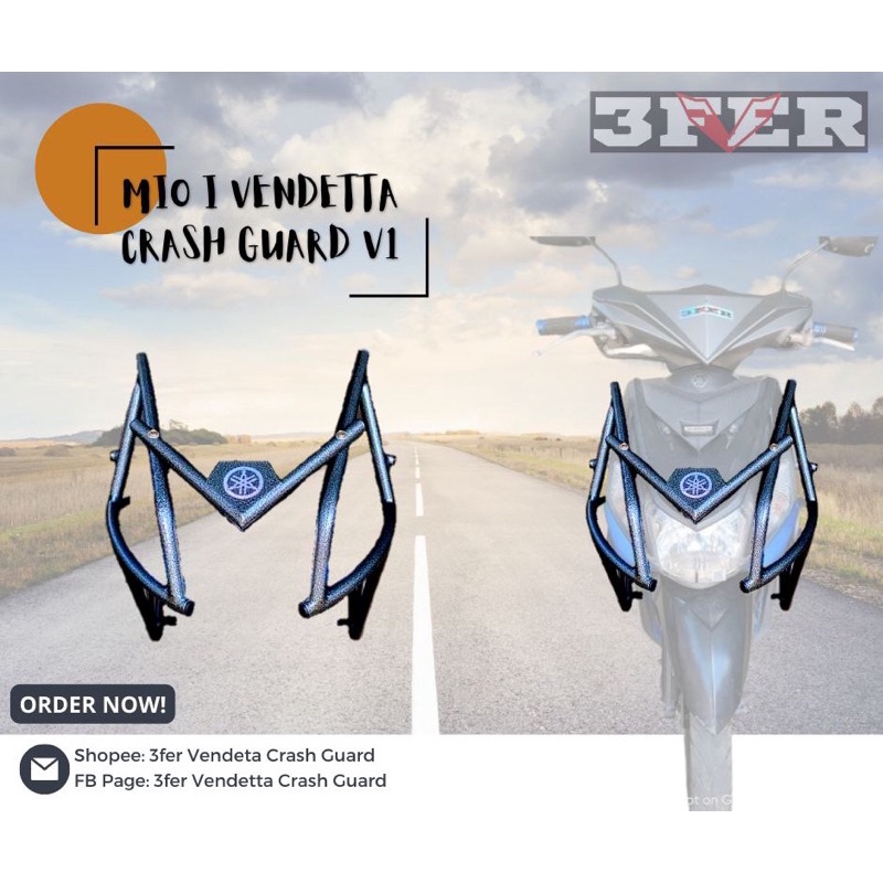 MIO I 125/125s CRASH GUARD POWDER COATED FINISH | Shopee Philippines