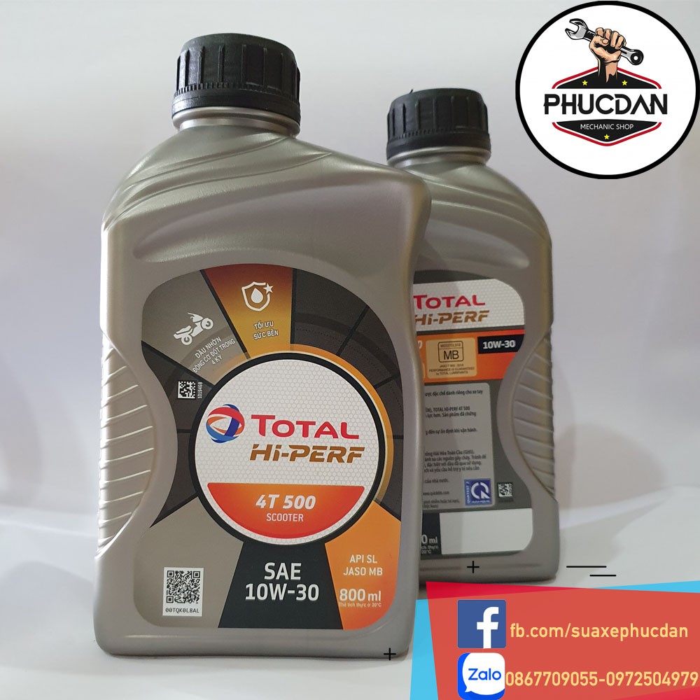 Total HI-PERF 4T SCOOTER Oil 10W30 800ml | Shopee Philippines