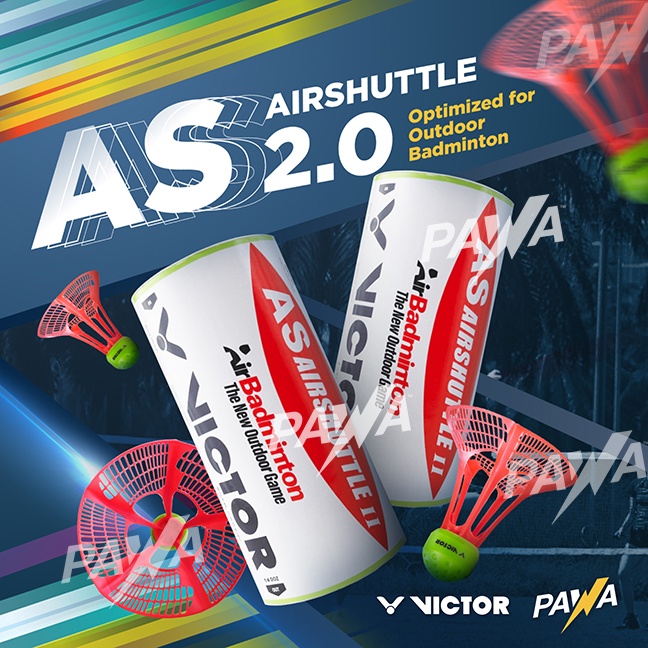 Victor Badminton AS Shuttle Air Shuttlecock 1.0 / 2.0 Plastic Air ...