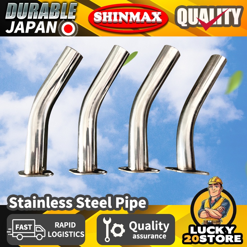 【SHINMAX】Air Cooled Diesel Gasoline Engine Stainless Exhaust Pipe Elbow ...
