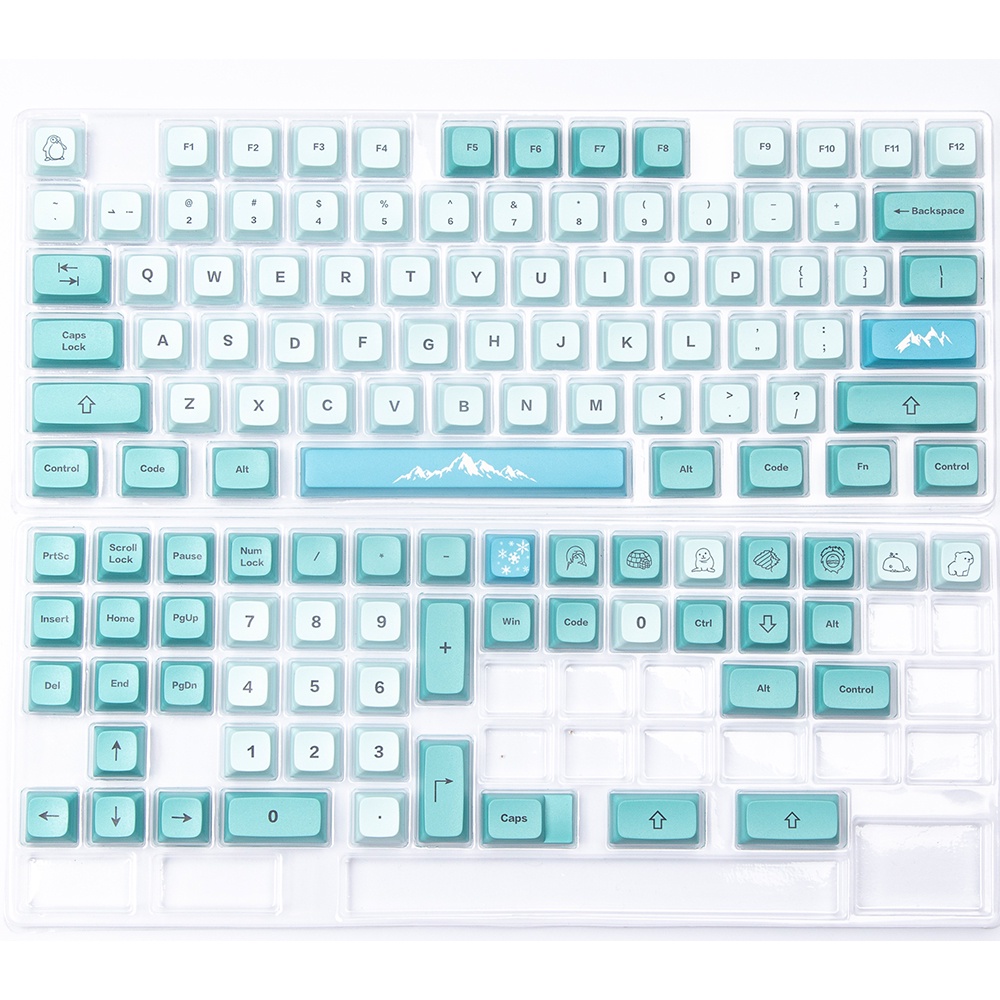 135 Keys Arctic Circle Keycaps Cherry Profiles PBT Dye-Sublimation For ...
