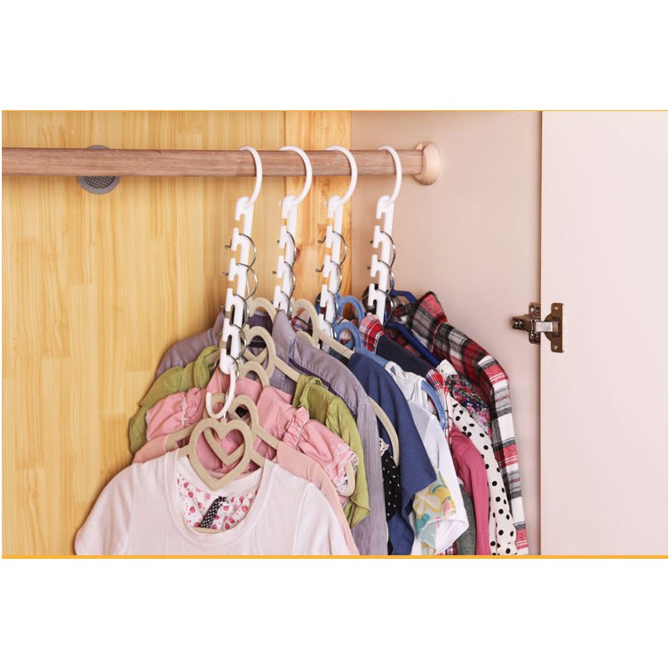 GANTUNGAN Magic Hanger Magic clothes hanger wonder hanger 8 pcs E009 ...