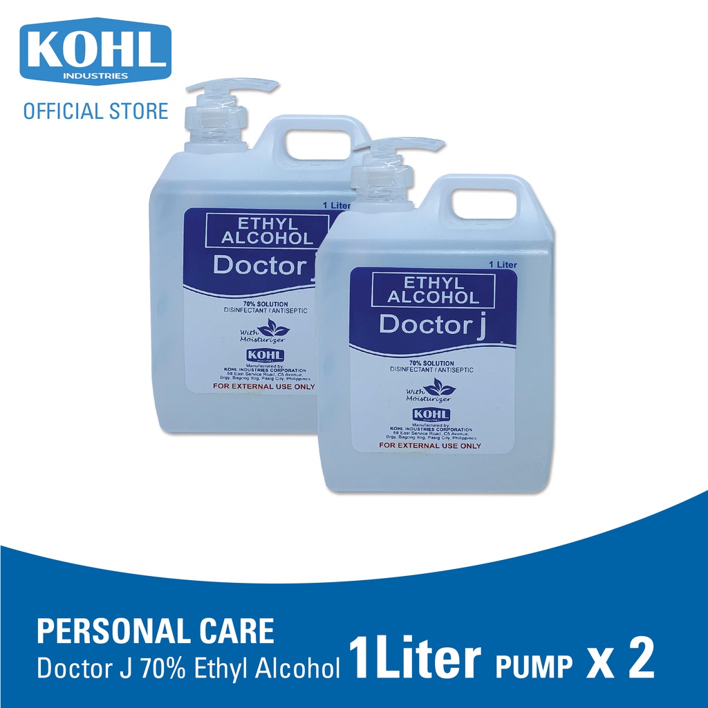 Kohl Industries Corp Doctor J. 70% Ethyl 1 Liter Pump By 2's | Shopee ...