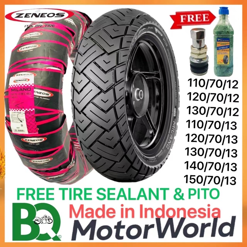 ZENEOS ZN87 MOTORCYCLE TIRE FREE TIRE SEALANT & PITO GULONGTUBELESS 110 ...