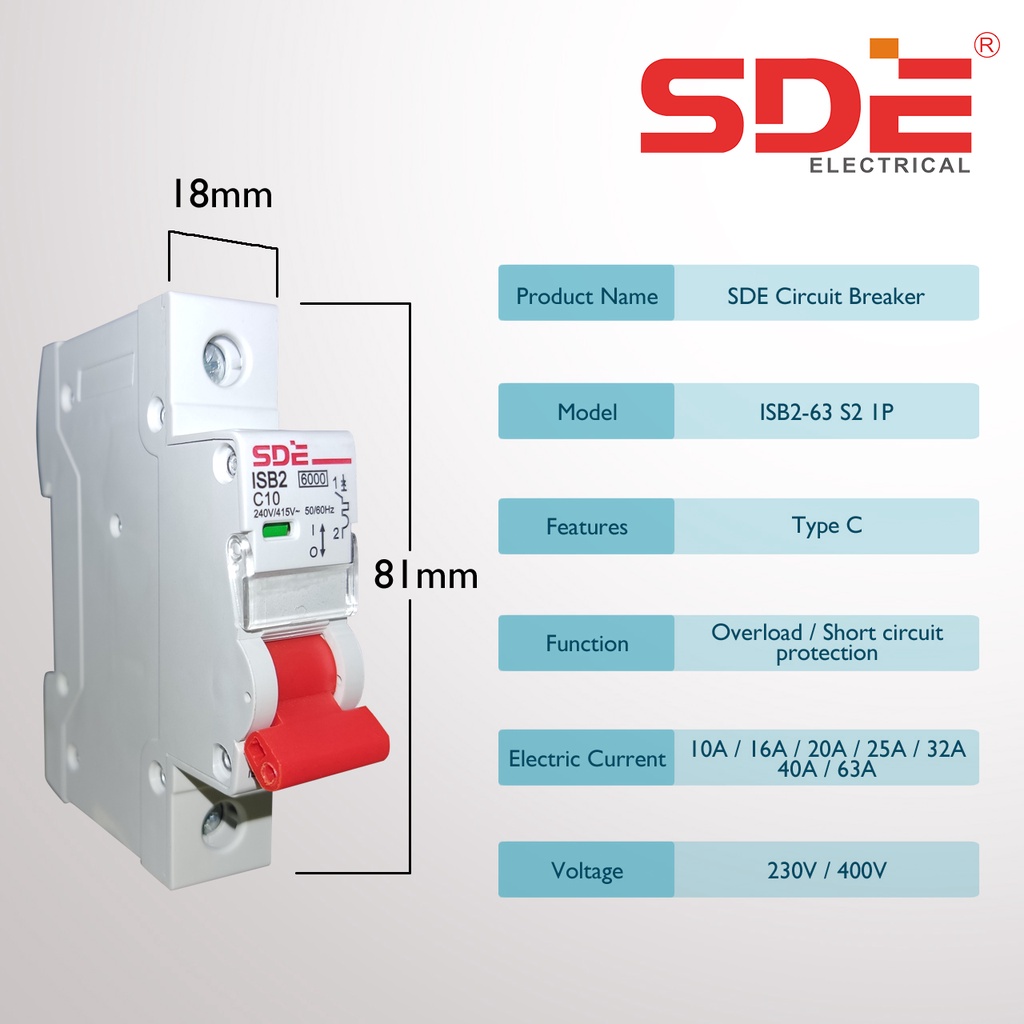 SDE MINI BREAKER (ISB2 SERIES) | Shopee Philippines
